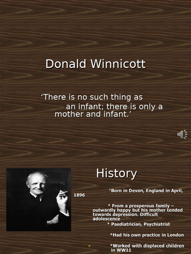 Winnicott's Theory of Mother-Infant Bond | PDF | Psychoanalysis ...