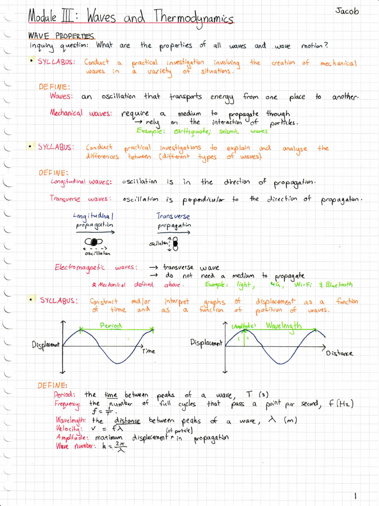 Module 3 - Waves and Thermodynamics | PDF