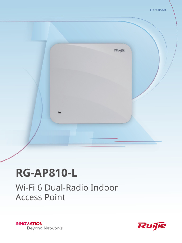RG-AP810-L Wi-Fi 6 Dual-Radio Wireless Access Point Datasheet - For ...