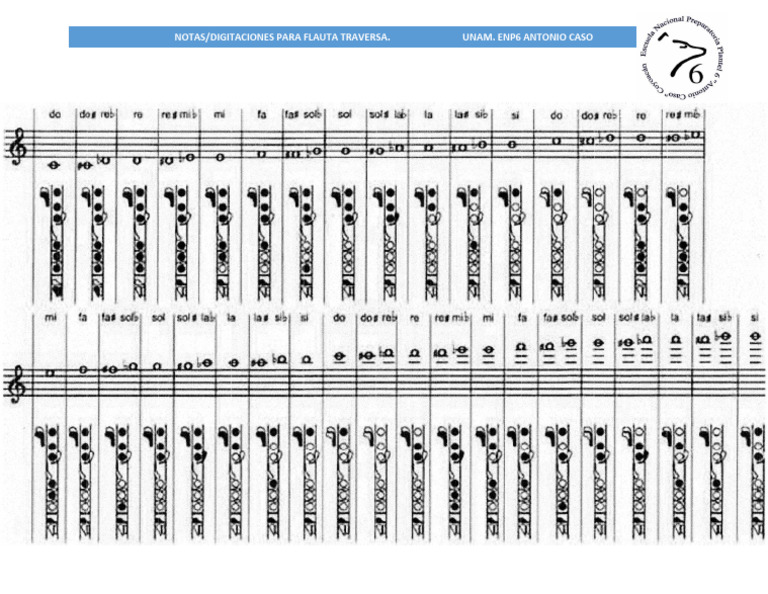 notas digitaciones para flauta traversa | PDF