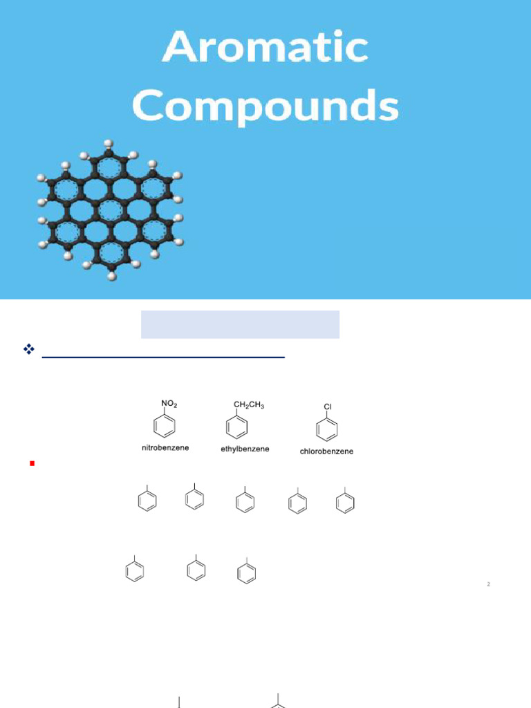 Lec.6 Aromatic Compounds | PDF | Chemical Substances | Chemical Compounds