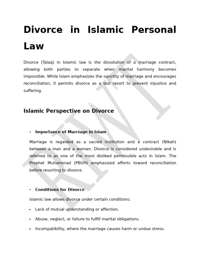 1. Divorce | PDF | Divorce | Marriage