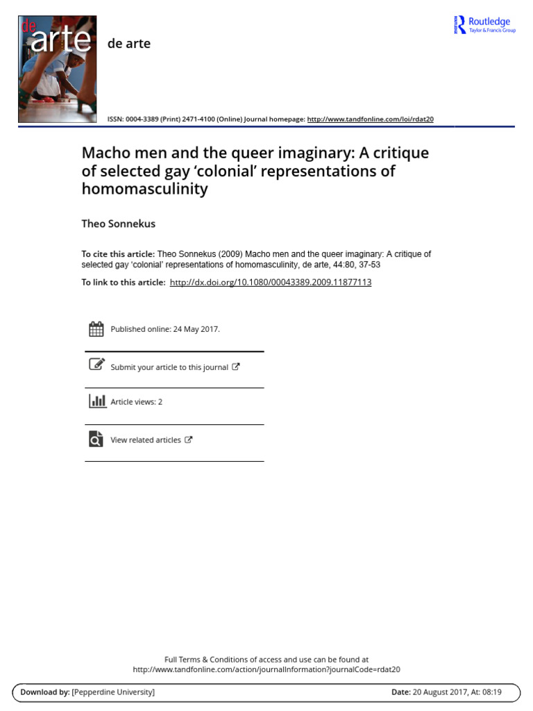 Macho Men and The Queer Imaginary: A Critique of Selected Gay Colonial ...