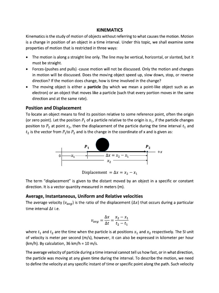 3 Kinematics | PDF