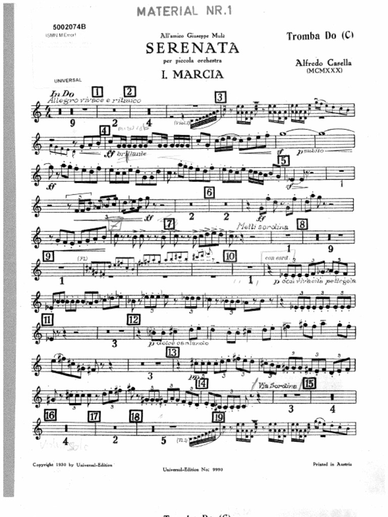 Casella - Serenata - Tromba | PDF