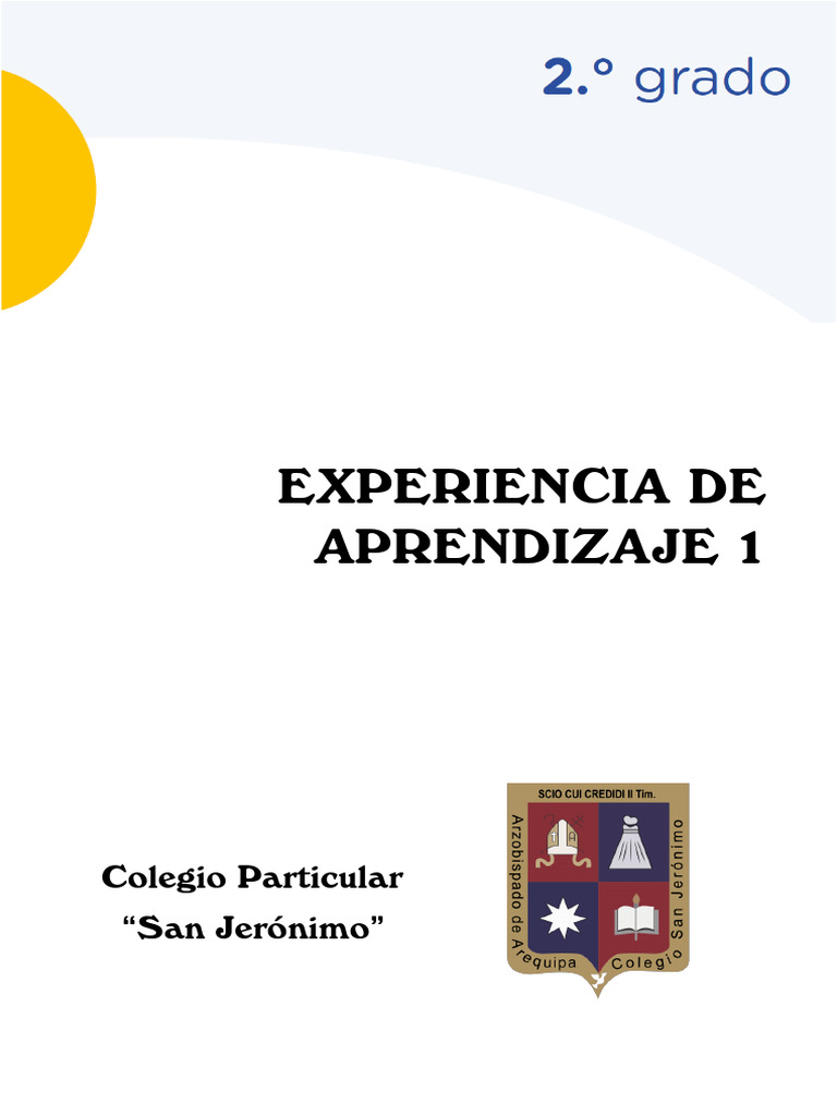 Experiencia de Aprendizaje 1 - 2024 | PDF | Experiencia | Las emociones