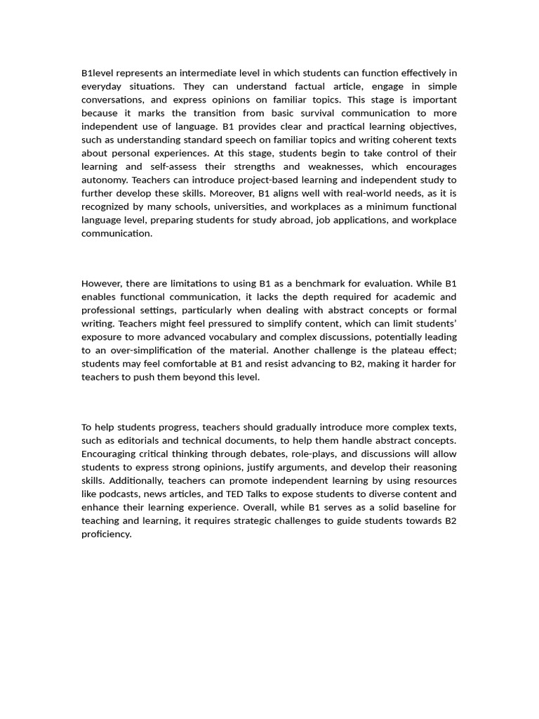 B1 Level | PDF