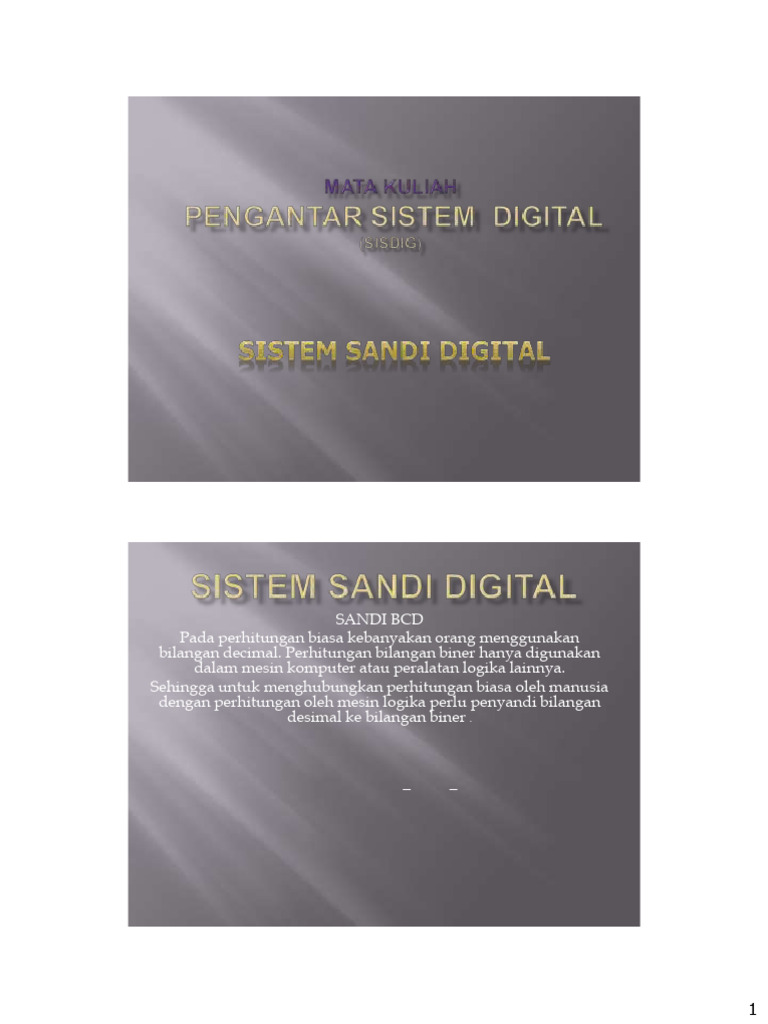 SISTEM SANDI DIGITAL 20241 | PDF
