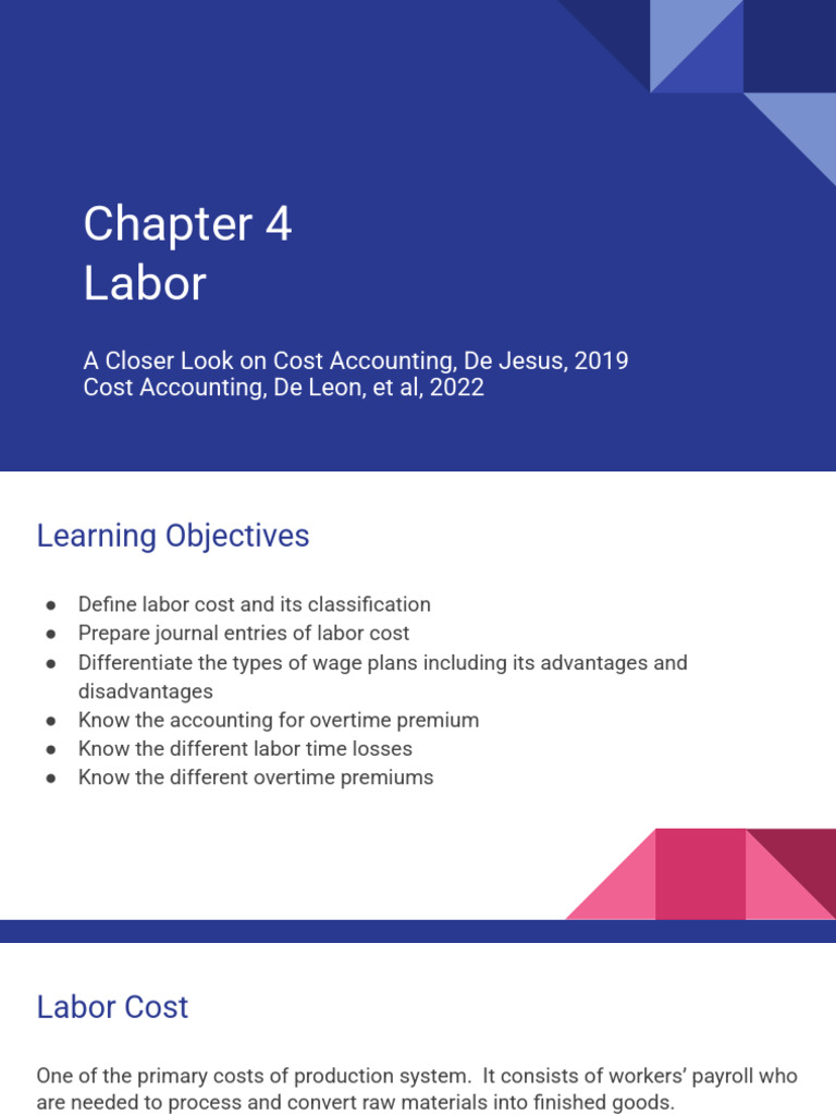 Chapter 4 Labor | PDF | Overtime | Payroll Tax