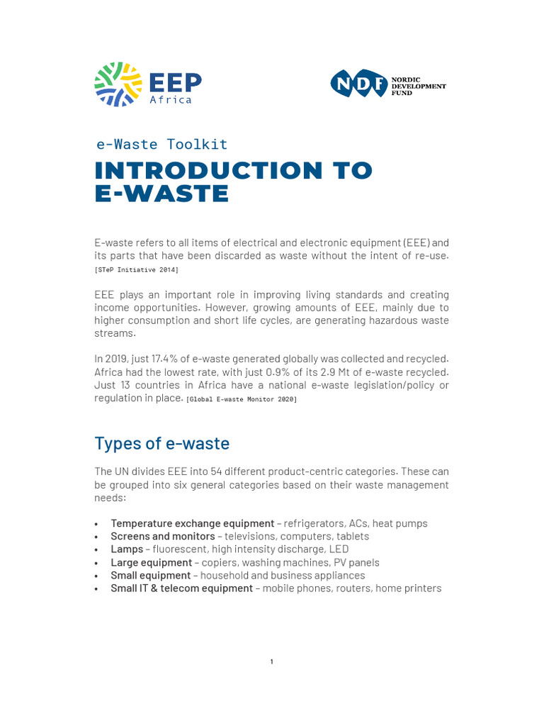 e Waste Introduction | PDF | Electronic Waste | Waste Management