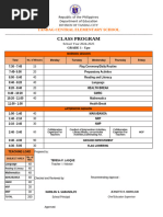 Class Program Matatag Grade 1 | PDF