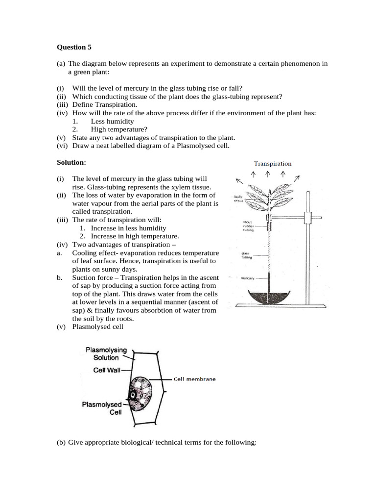 X ICSE BIO Diagram Based | PDF | Dominance (Genetics) | Placenta