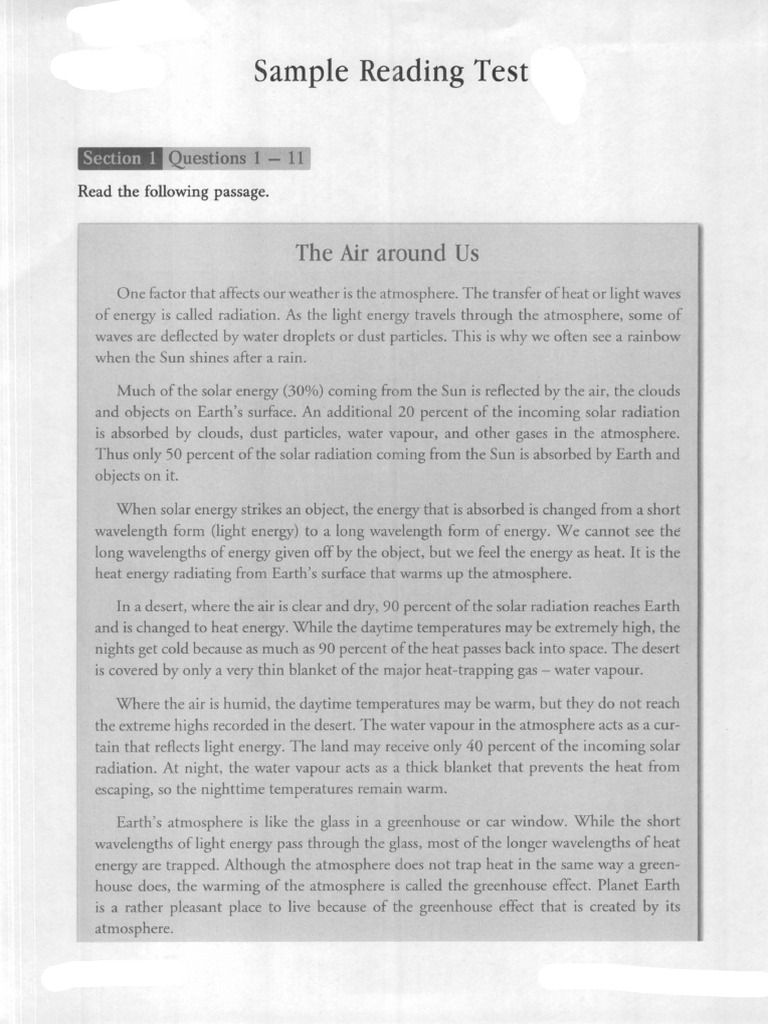 Basic IELTS Reading 145 149 | PDF | Atmosphere Of Earth | Water Vapor