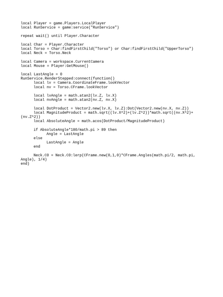 head movemement side to side script | PDF