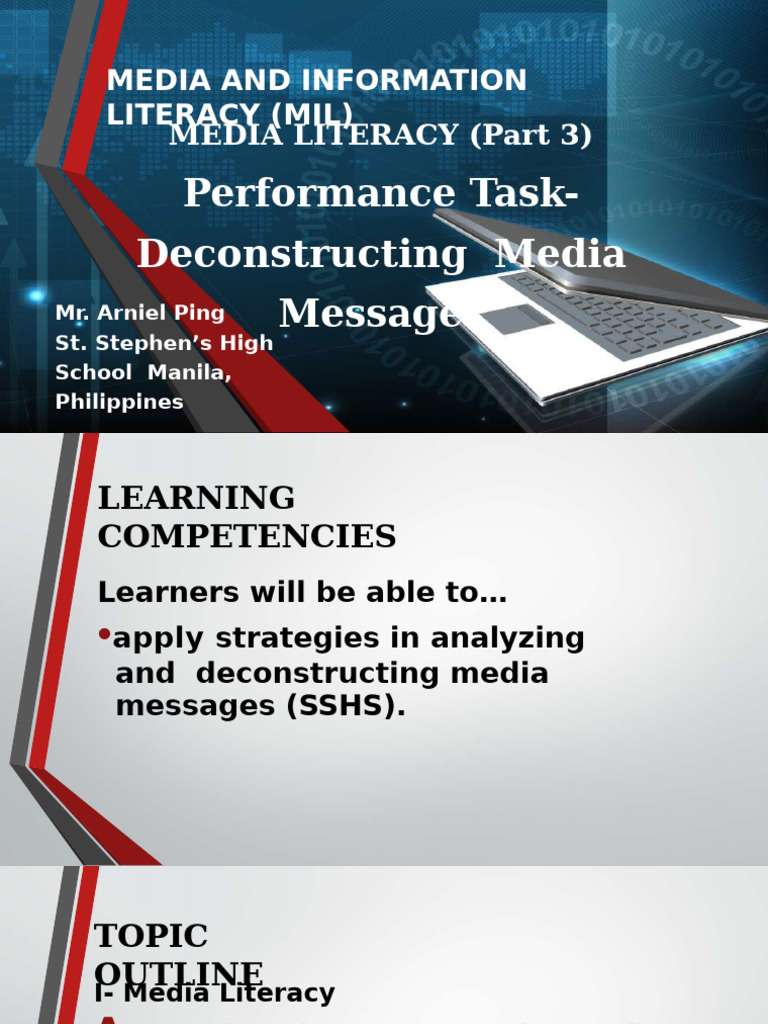 Deconstructing Media Messages Guide | PDF | Communication | Learning