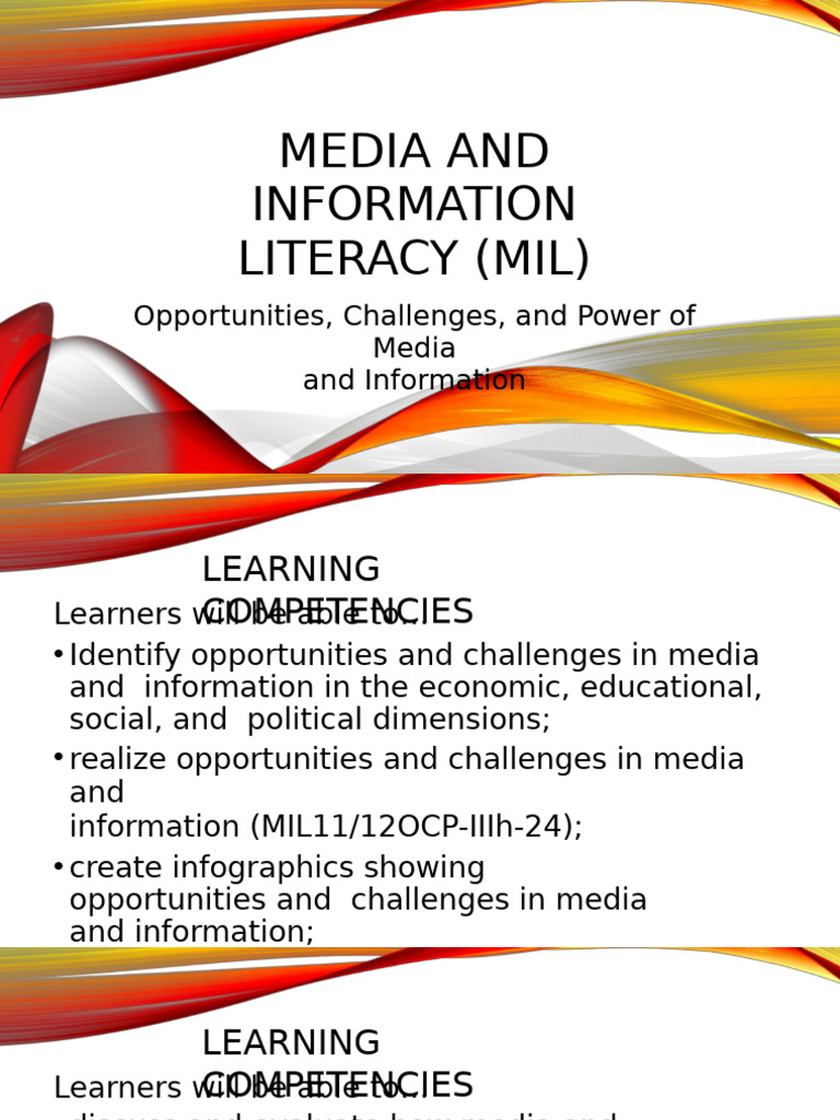 Media Literacy: Opportunities & Challenges | PDF | Cybercrime | Learning