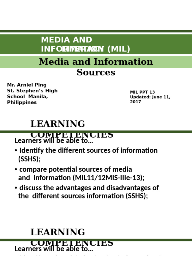 Understanding Media and Information Sources | PDF | Libraries | Learning