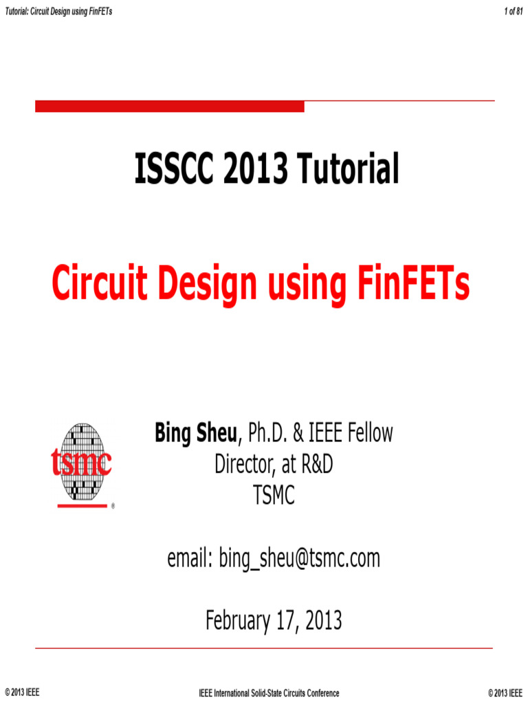 FinFET Circuit Design Tutorial | PDF | Mosfet | Digital Electronics