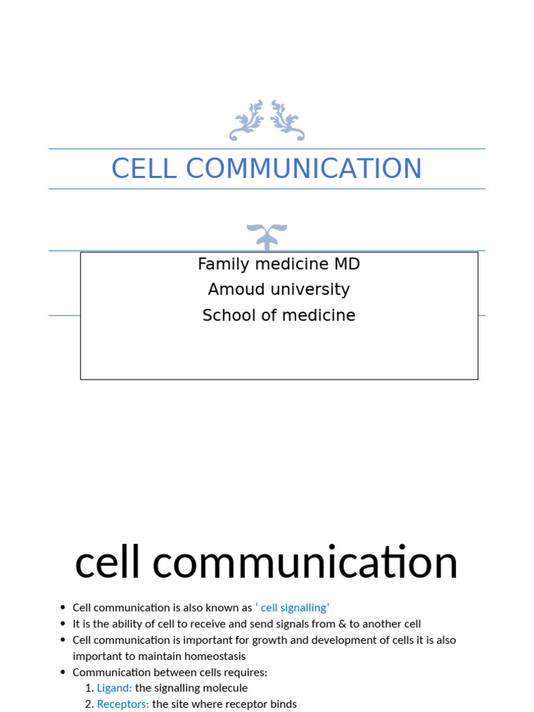 Understanding Cell Communication and Signaling | PDF