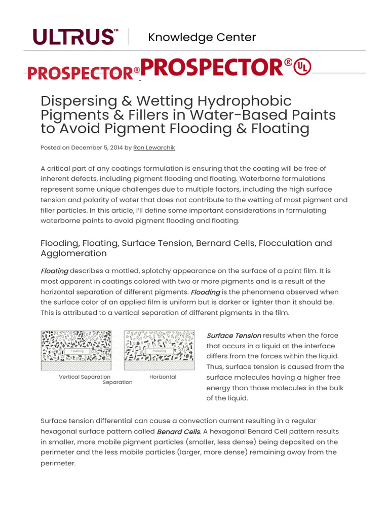 Hydrophobic Pigments - Avoid Pigment Flooding and Floating | PDF ...