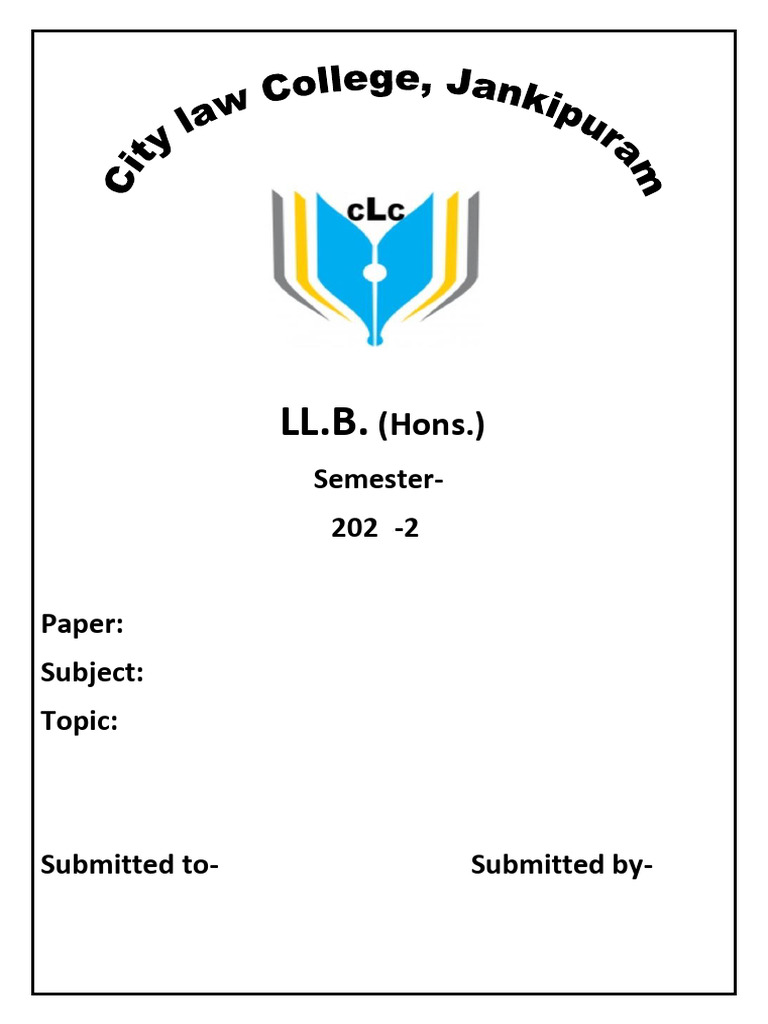 Assignment Cover Page | PDF
