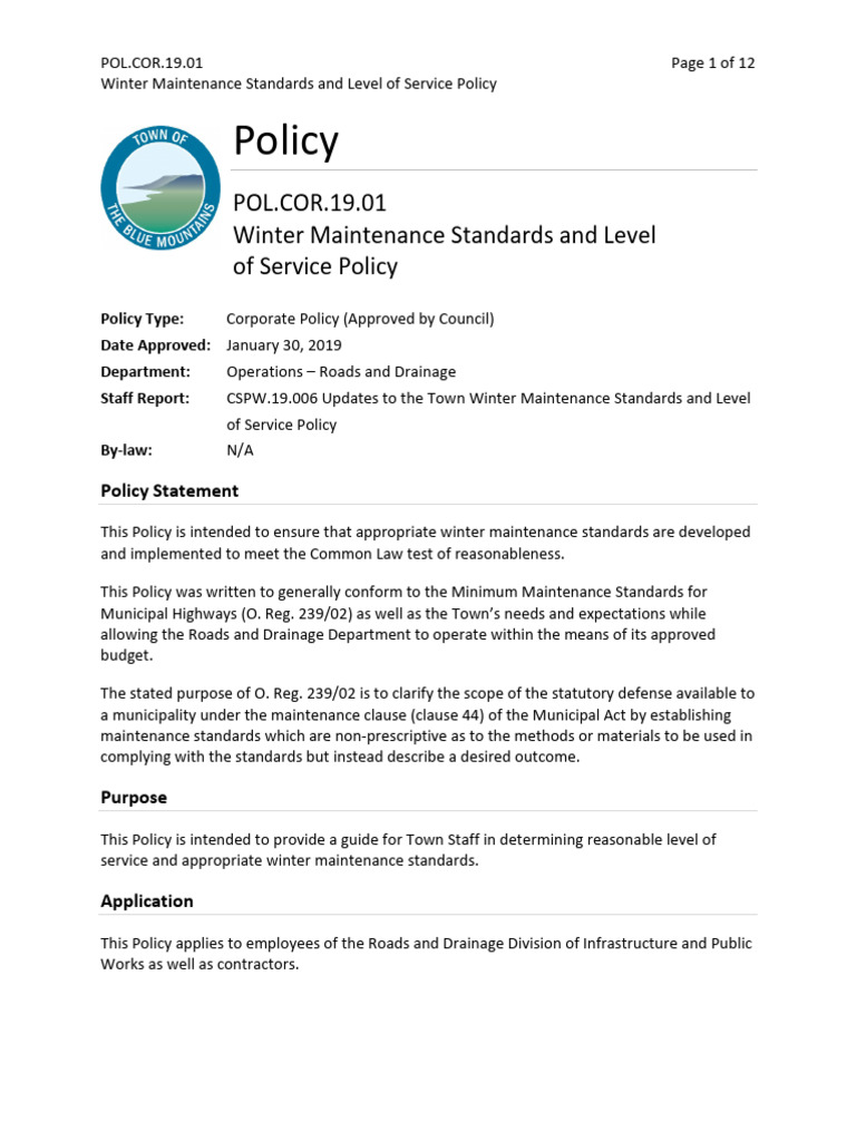 Winter Road Maintenance Guide | PDF | Road | Snow