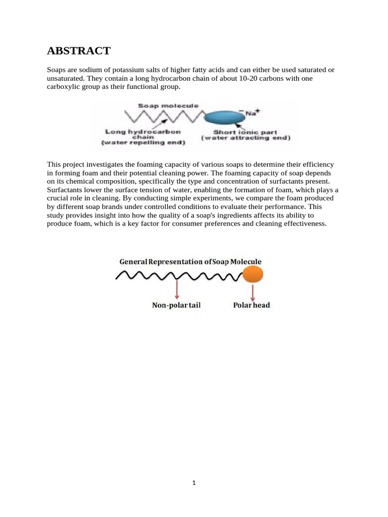 Foaming Capacity of Soaps: Factors & Effects | PDF | Surfactant | Soap