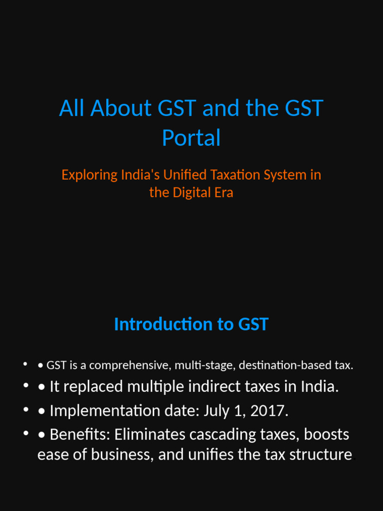 Futuristic GST Presentation | PDF