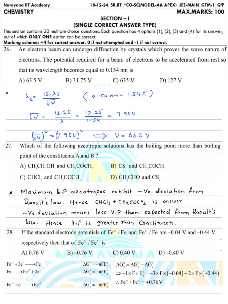GTM-QP With Solutions | PDF | Acid | Organic Chemistry