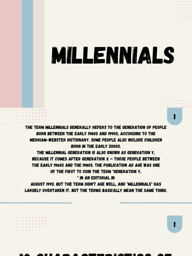 Characteristics and Impact of Millennials | PDF | Smartphone | Blackberry