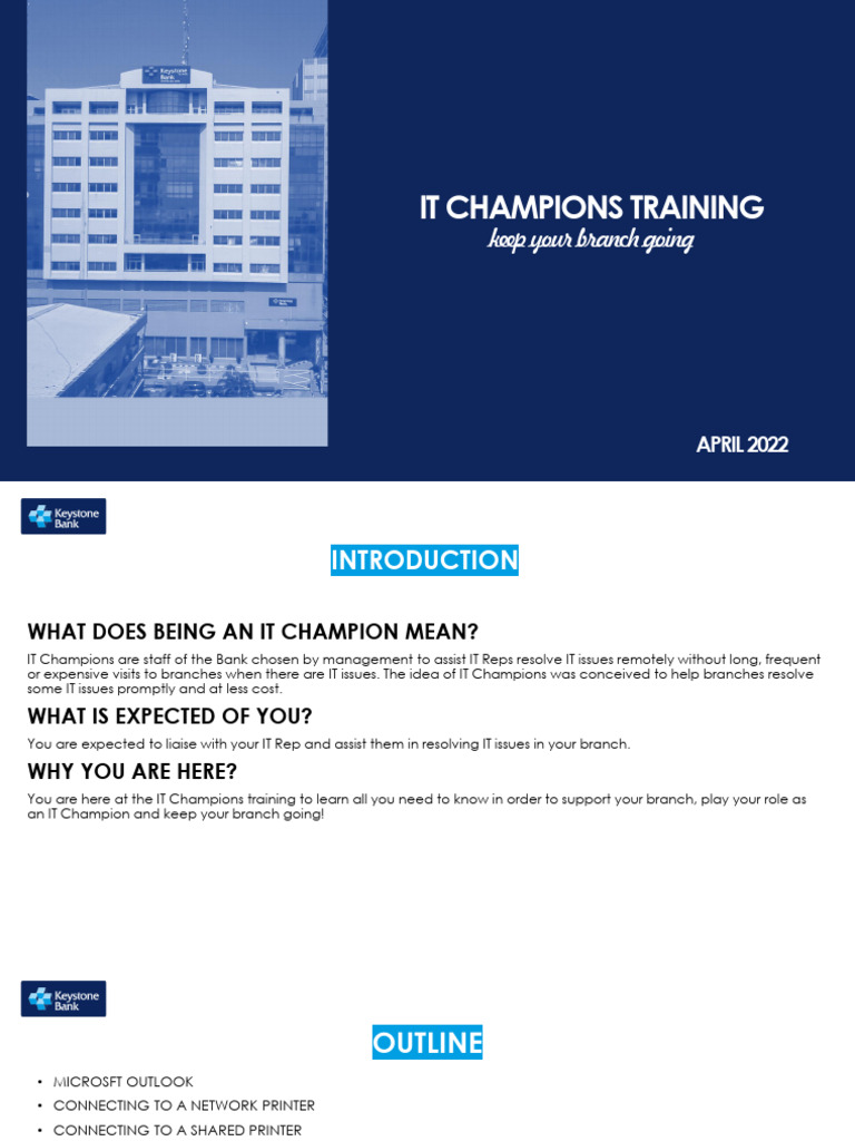IT Champions Training Overview | PDF | Computer Network | Network Protocols