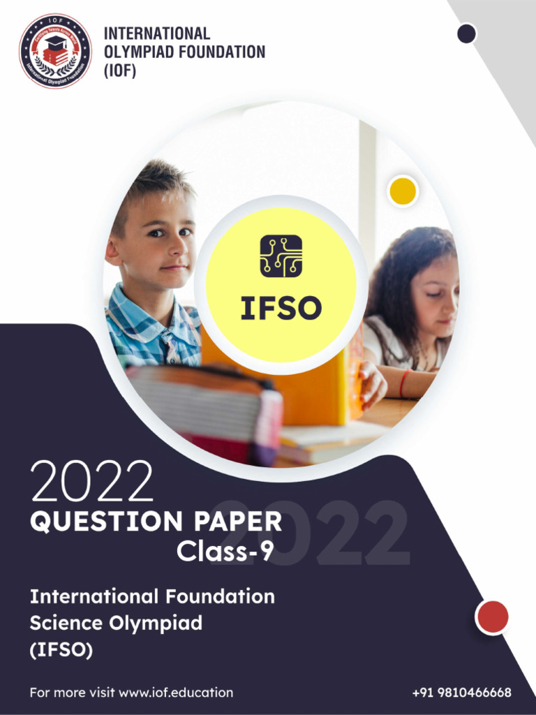 IFSO Class 9 2022 Question Paper | PDF | Fertilisation | Cell (Biology)