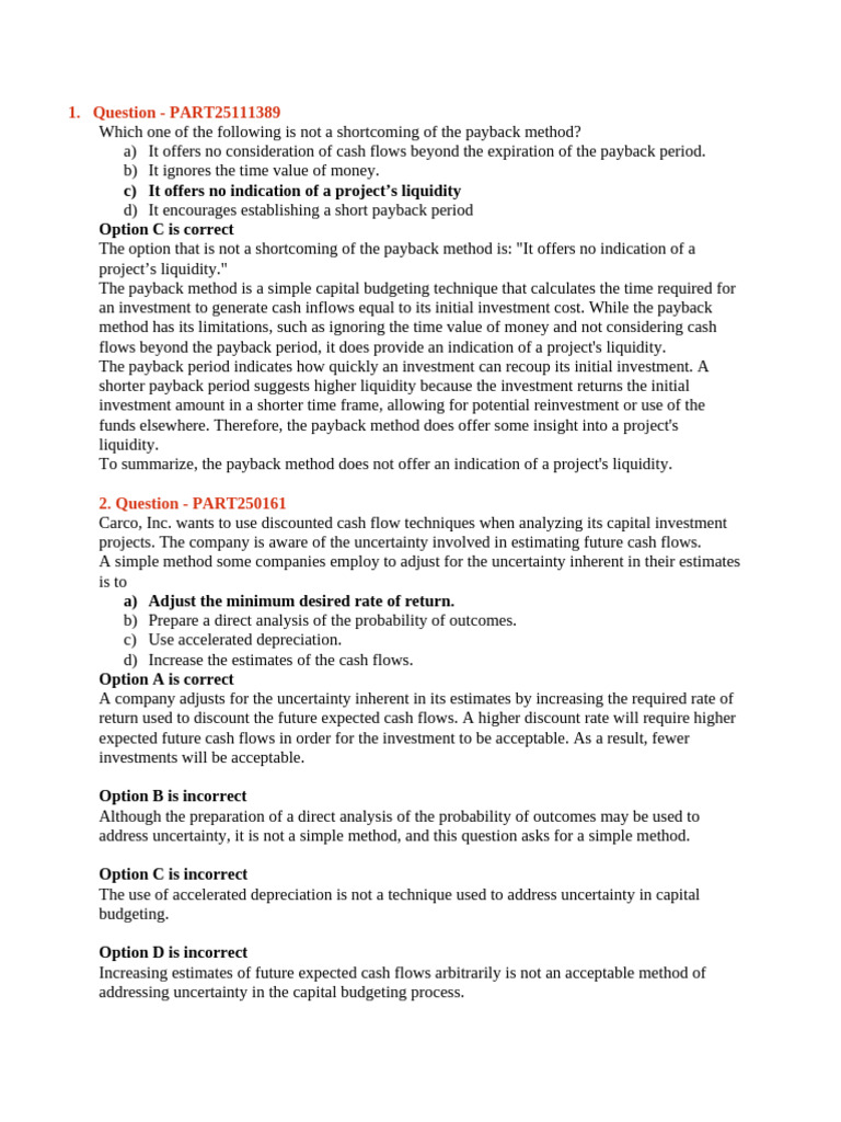 Hocks CMA Party 2E-2 Risk Analysis and Capital Investment | PDF ...