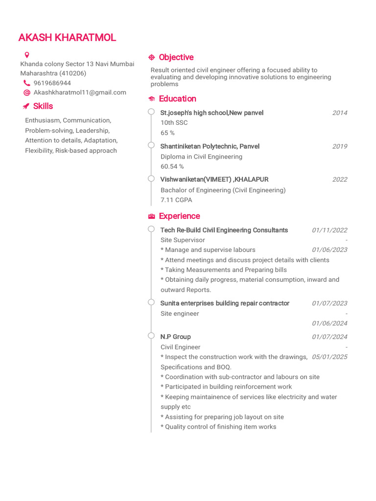 Resume 1 | PDF | Business | Engineering