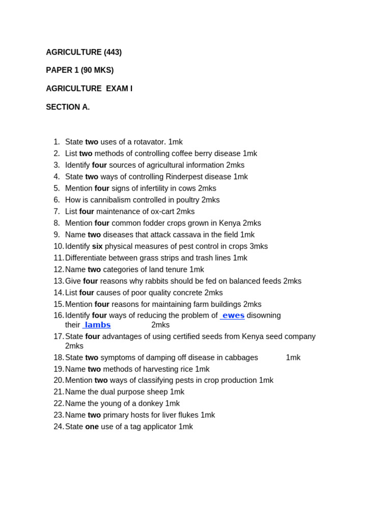 AGRICULTURE Topics Summary Q and A | PDF | Agriculture | Soil