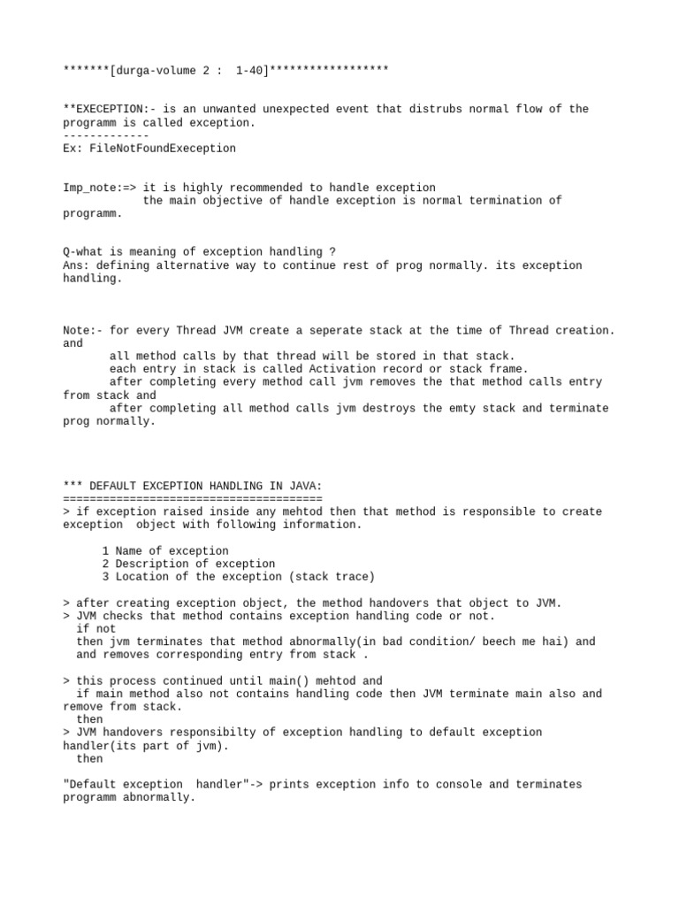 Ch 6 Exceptionhandling Pdf Method Computer Programming Software Engineering