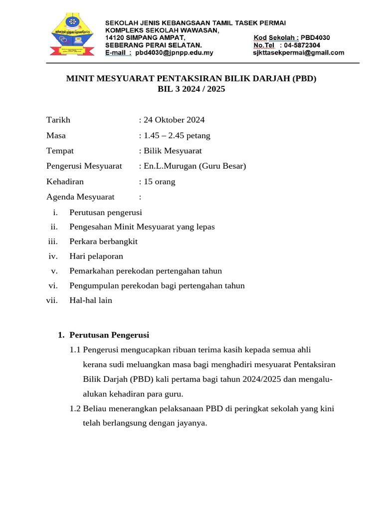 Minit PBD Bil 3 | PDF