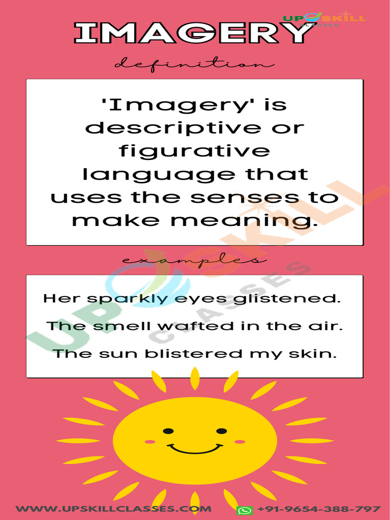 Sel. Writing Skills - Literay Device - Imagery | PDF | Senses ...