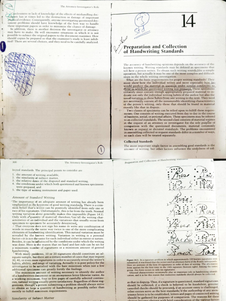 Preparation and Collection of Handwriting Standards | PDF