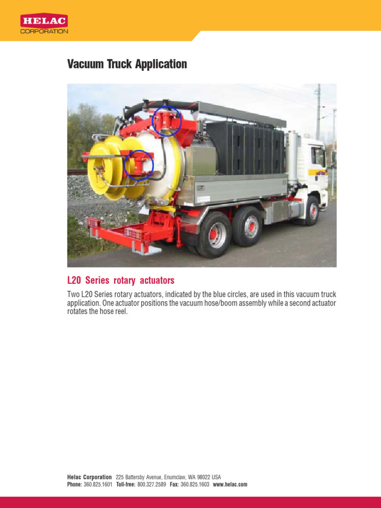 Application Sheet - Kaiser Vac Truck | PDF