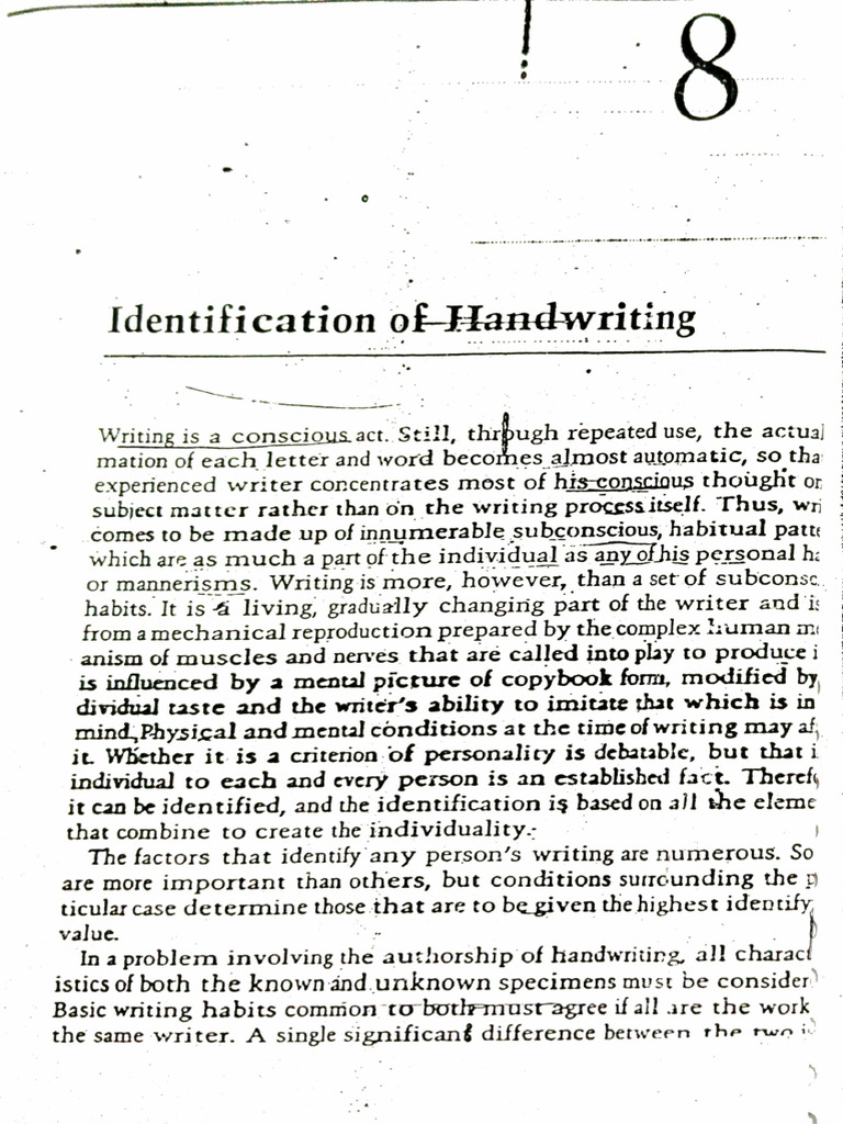 Identification of Handwriting | PDF