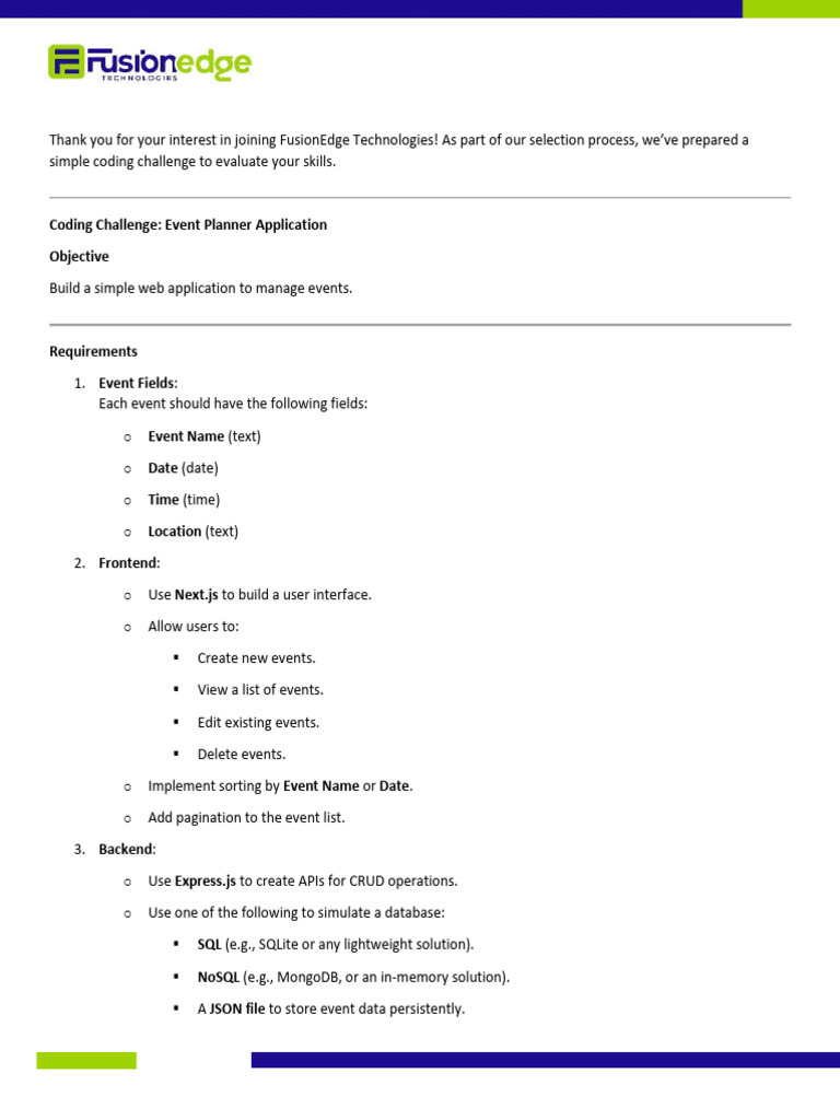 FusionEdge Coding Challenge-1 | PDF