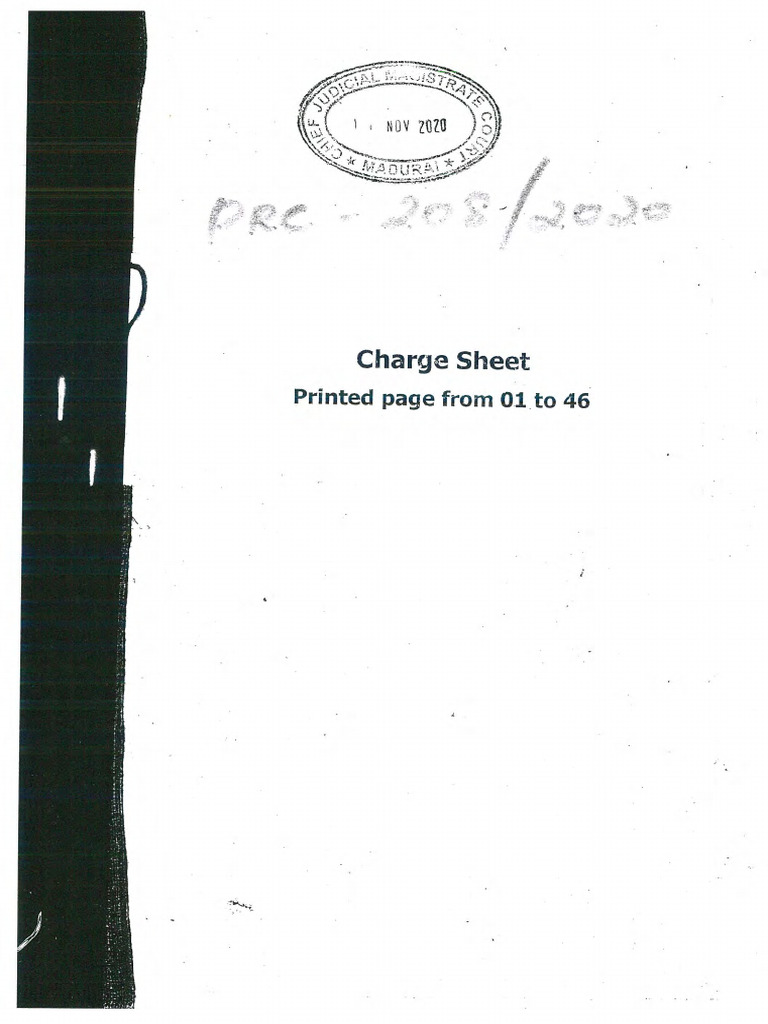 Sathankulam Case Charge Sheet | PDF