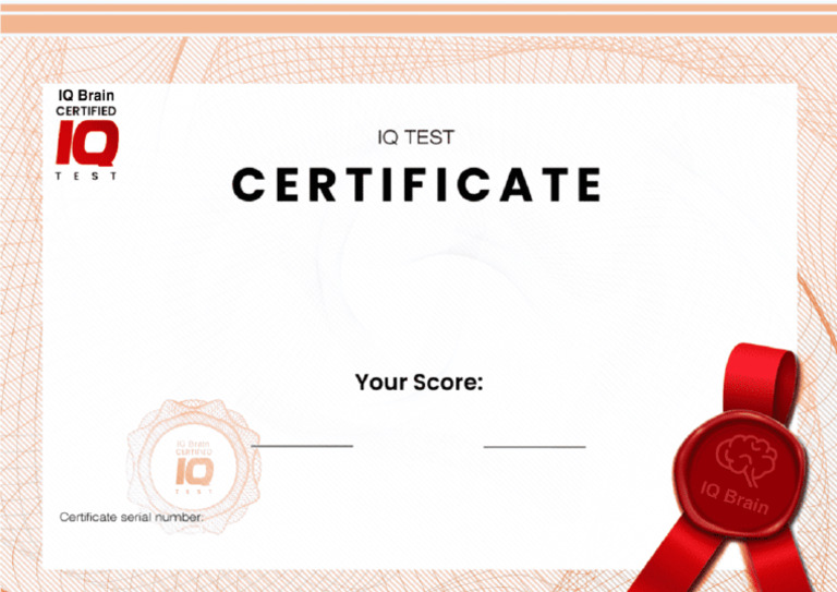 Iq Test Certificate | PDF
