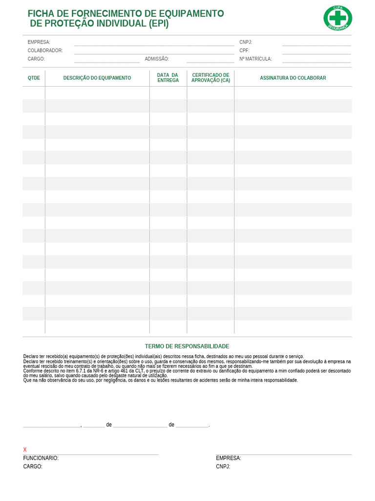 Modelo-de-Ficha-de-EPI | PDF