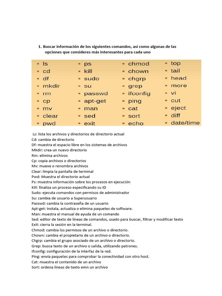 Comandos Esenciales de Linux Server | PDF