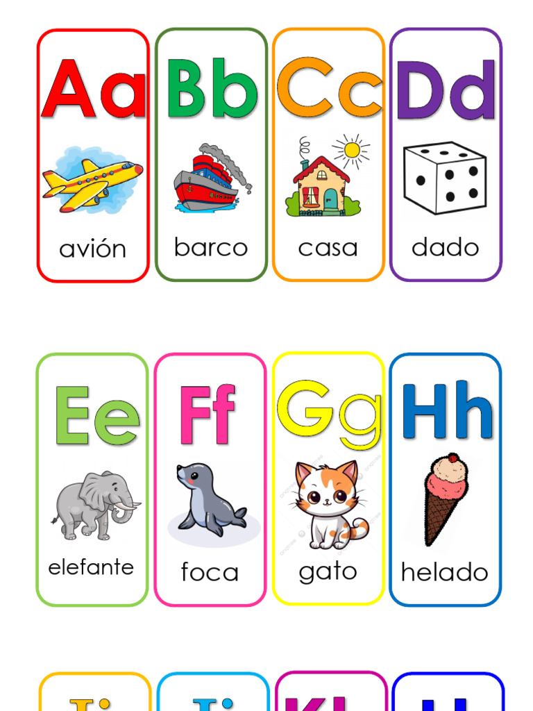 Abecedario Ilustrado para Imprimir | PDF