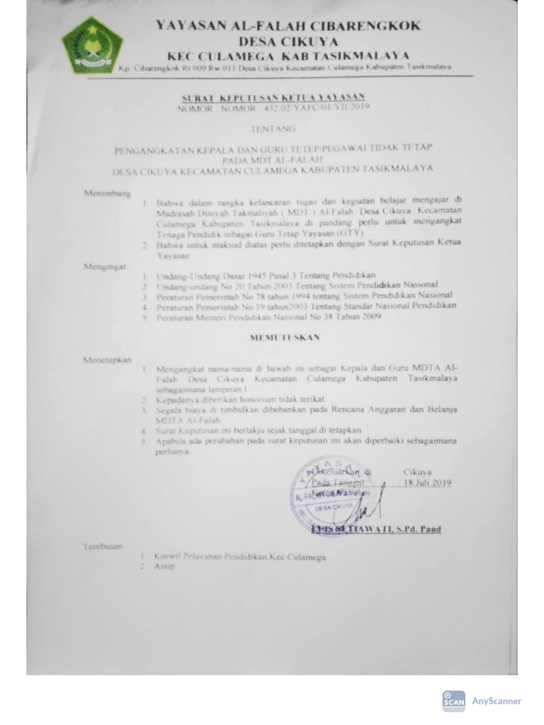 SK MDT Al Falah | PDF