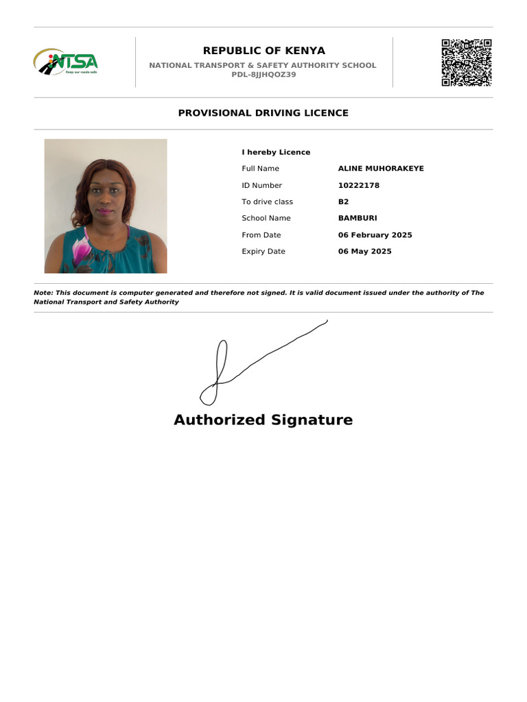 PDL-8JJHQOZ39-Provisional Driving License | PDF