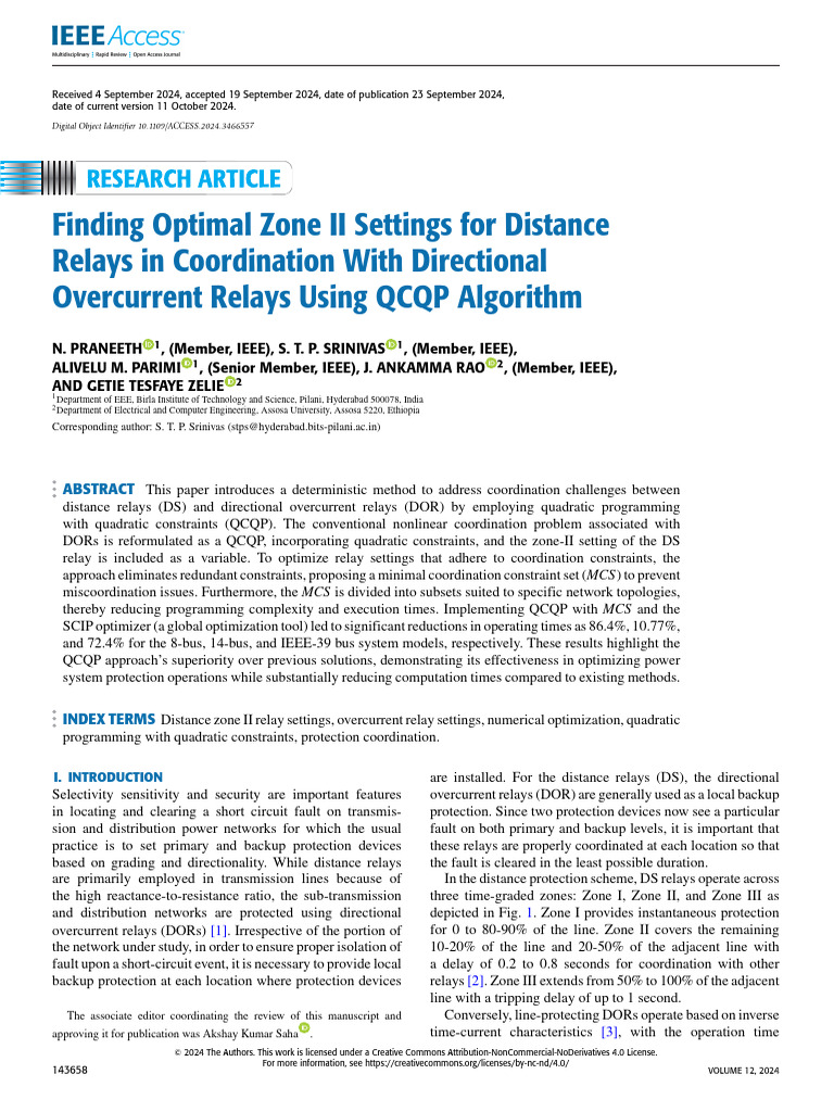 Finding Optimal Zone II Settings for Distance Relays in Coordination With Directional ...